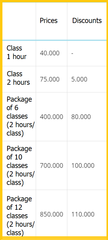 Personalized classes- Prices and options – exhibitaenglish.com